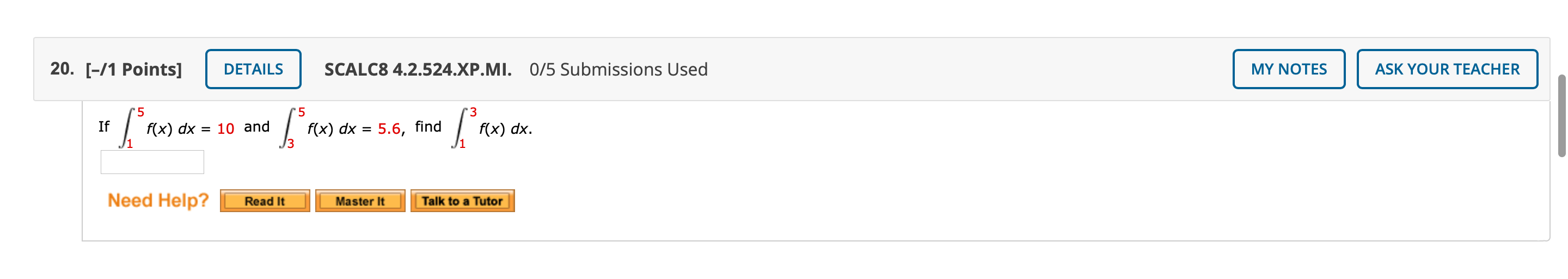 Solved 17. (-/1 Points] DETAILS SCALC8 4.2.518.XP. 0/5 | Chegg.com