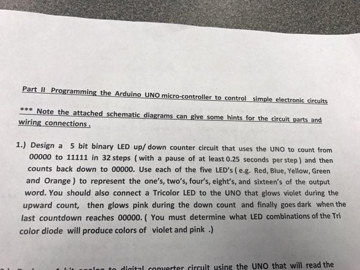 Solved Design a 5 bit binary LED up/down counter circuit | Chegg.com