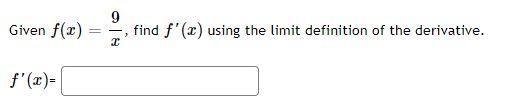Solved Given f(x) = 3x + 2, find f'(2) using the limit | Chegg.com