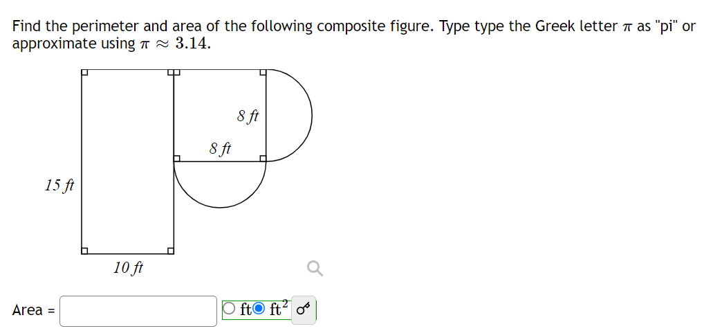 Solved Find the perimeter and area of the following | Chegg.com