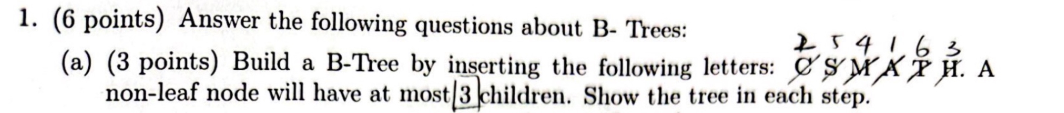Solved (6 ﻿points) ﻿Answer the following questions about B- | Chegg.com