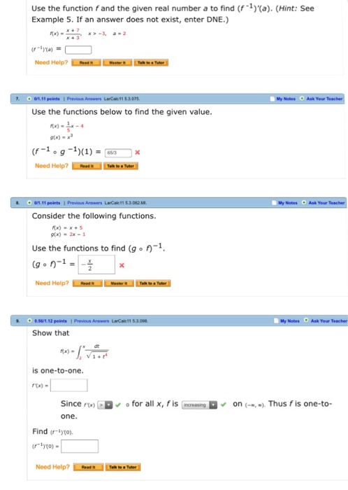 Solved Use The Function F And The Given Real Number A To 0543