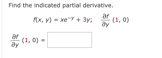 Solved Find the indicated partial derivative. | Chegg.com