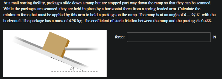 Solved At a mail sorting facility, packages slide down a | Chegg.com