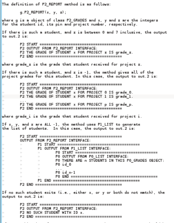 The definition of P2 REPORT method is as follows P2 | Chegg.com