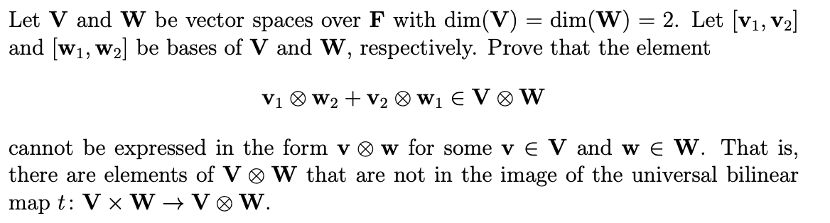 Solved Let V and W be vector spaces over F with | Chegg.com