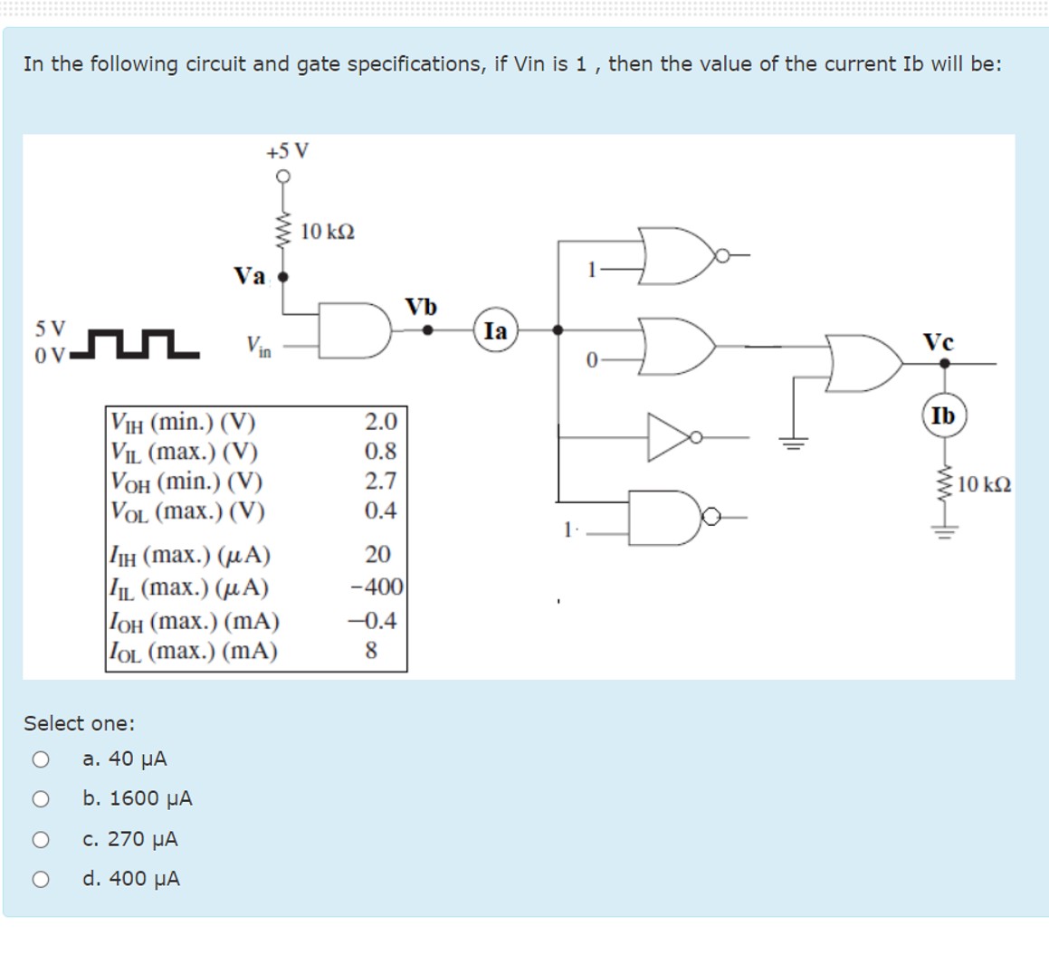 Solved In the following circuit and gate specifications, if | Chegg.com
