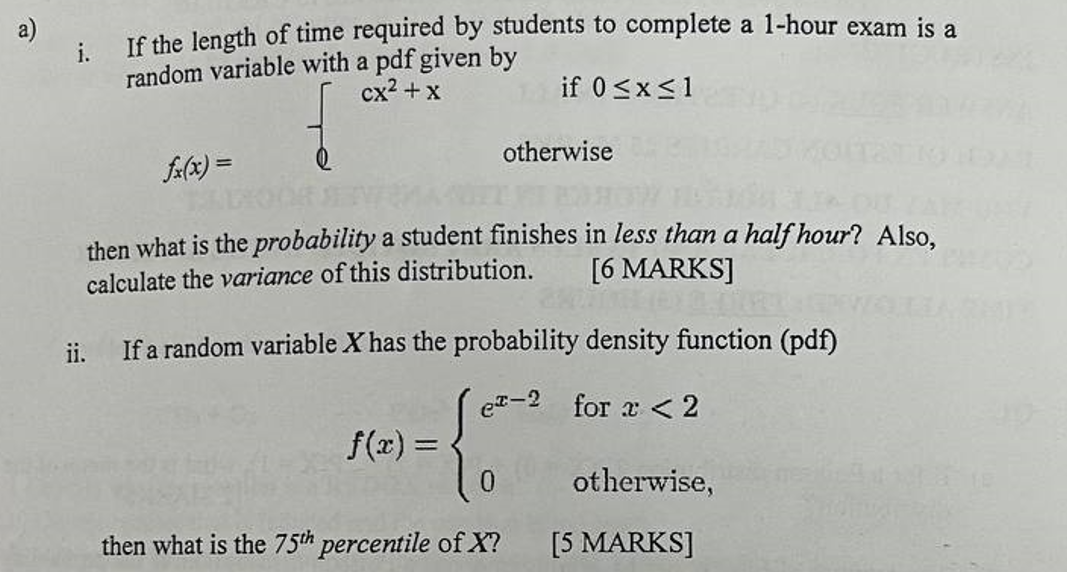 Solved i. If the length of time required by students to | Chegg.com