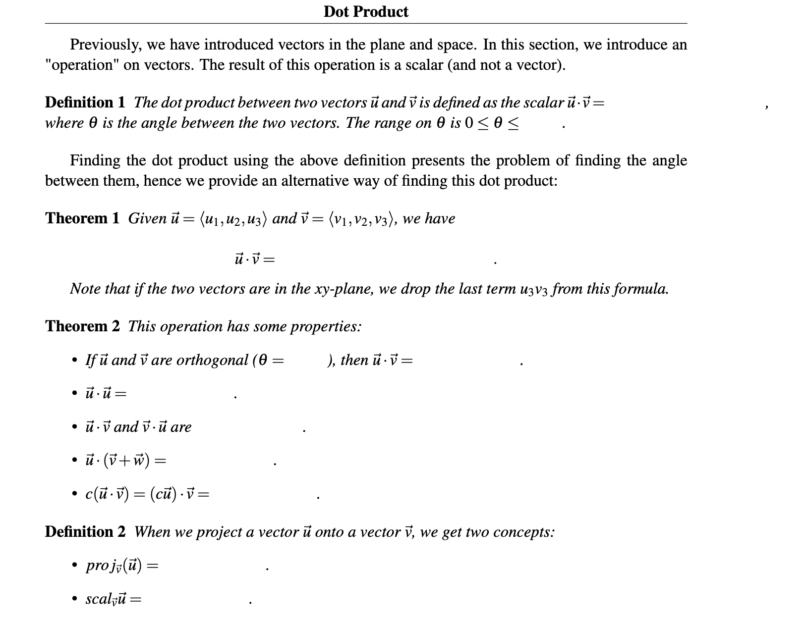 Solved Previously, we have introduced vectors in the plane | Chegg.com