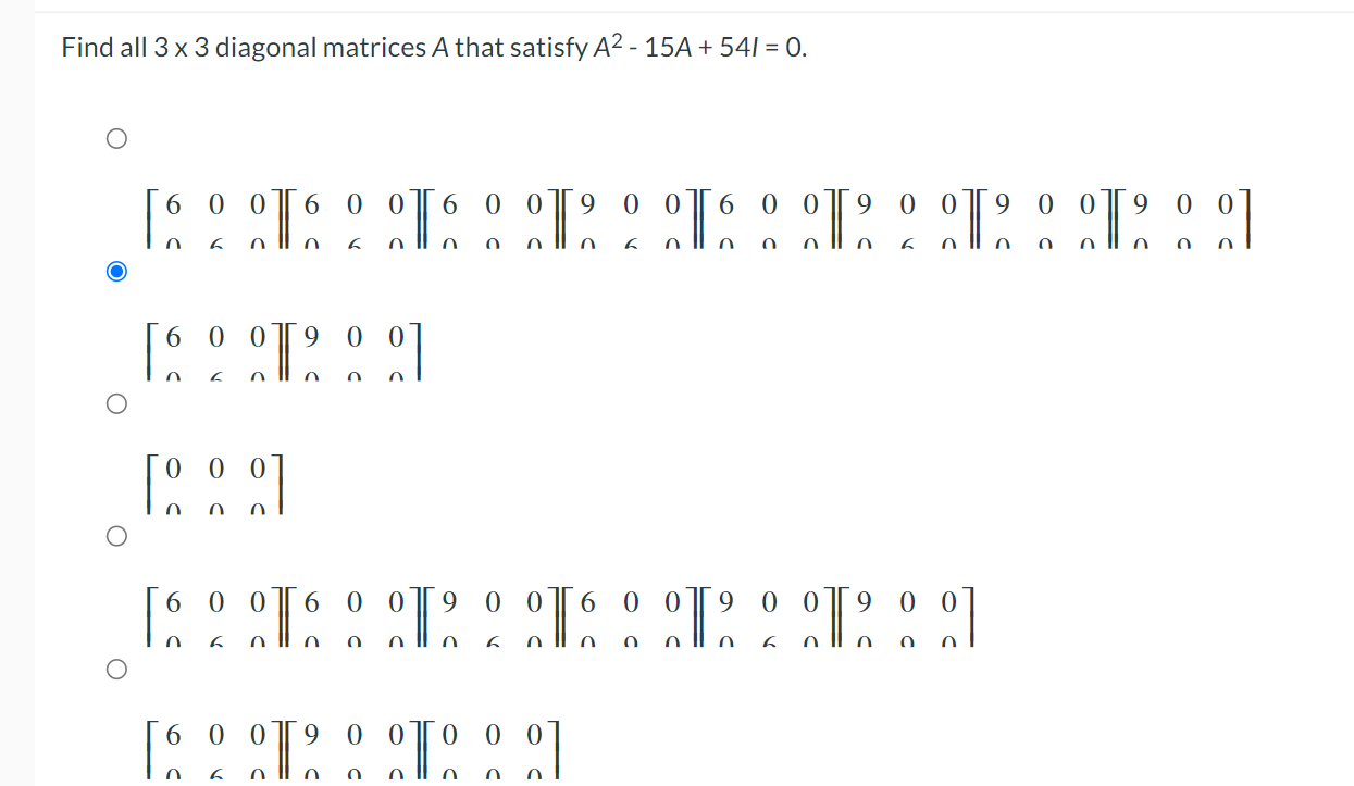 Solved Show me the steps to solve Find all 3×3 ﻿diagonal | Chegg.com