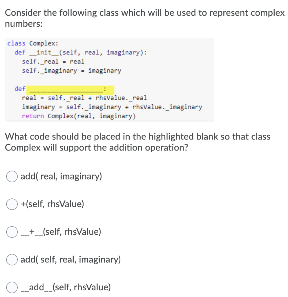 Solved: Consider the following class which will be used t