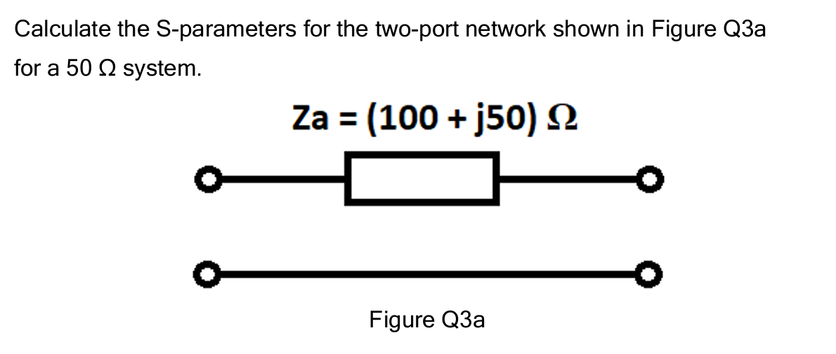 Solved Calculate the s-parameters for the two-port network | Chegg.com
