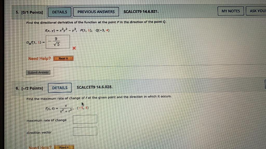 Solved 5. (071 Points] DETAILS PREVIOUS ANSWERS SCALCET9 | Chegg.com