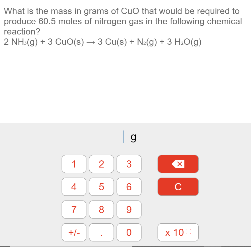 Solved What is the mass in grams of CuO that would be | Chegg.com