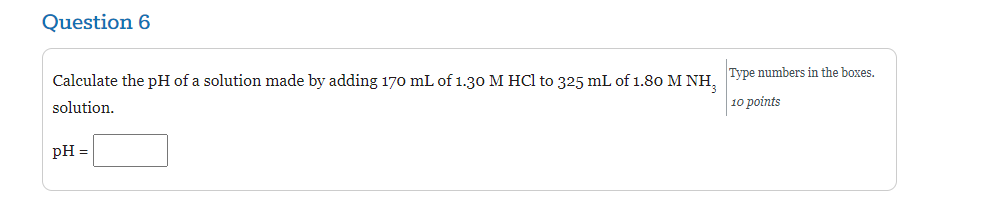 Solved Calculate the \\( \\mathrm{pH} \\) of a solution made | Chegg.com