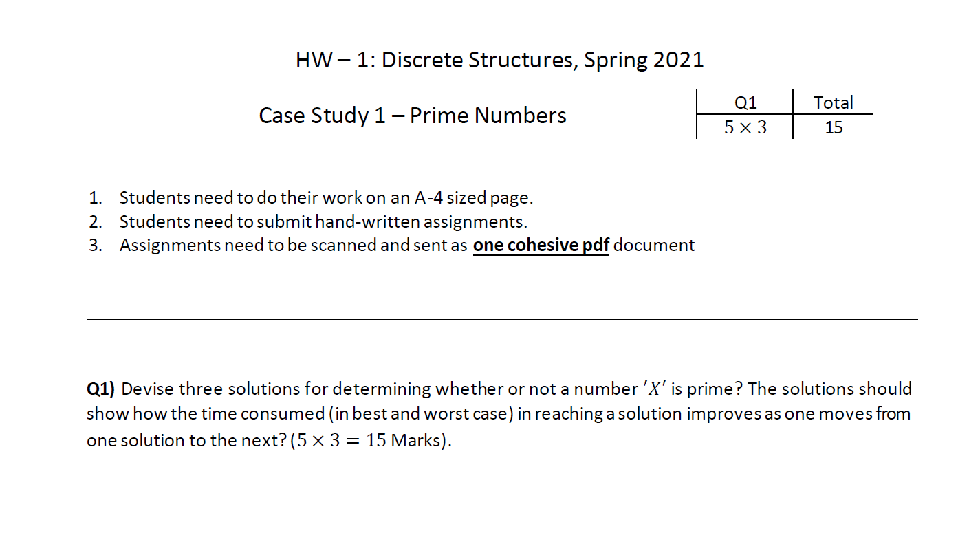 Q1) Devise three solutions for determining whether or | Chegg.com