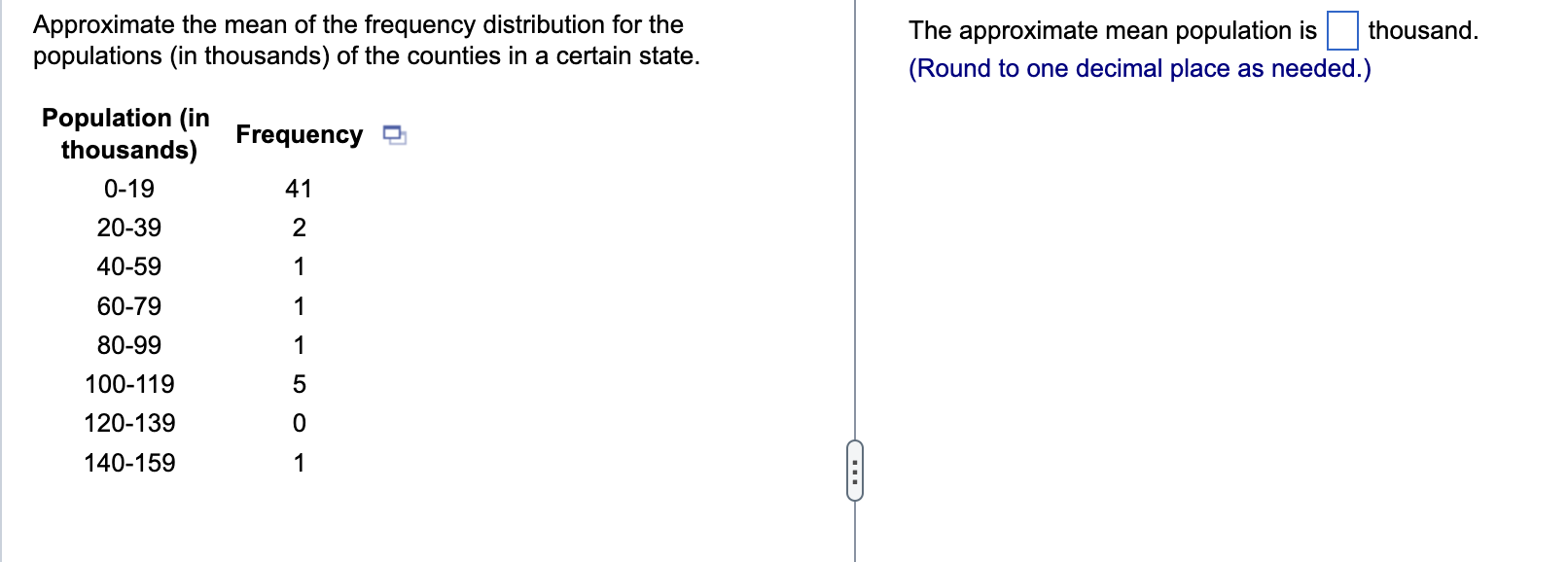 Solved Approximate the mean of the frequency distribution | Chegg.com