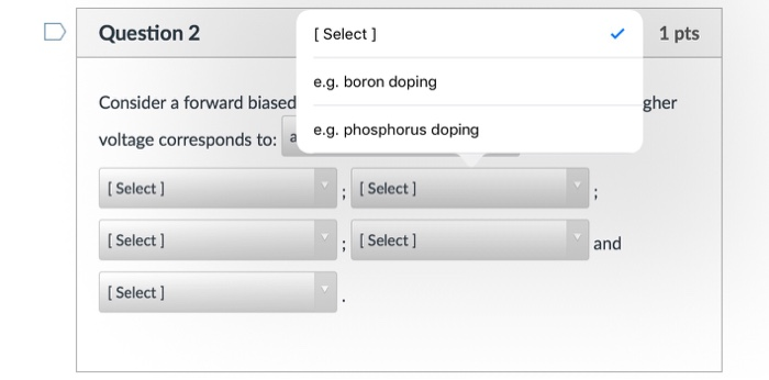Solved DQuestion 2 1 pts Consider a forward biased diode. | Chegg.com Solved DQuestion 2 1 pts Consider a forward biased diode. | Chegg.com