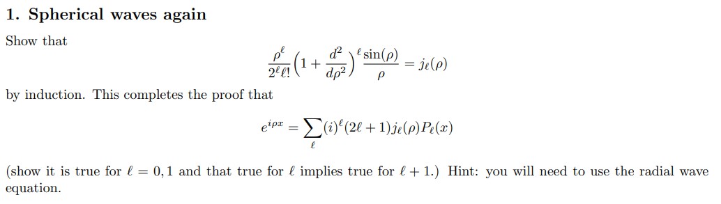 Solved 1. Spherical waves again Show that | Chegg.com