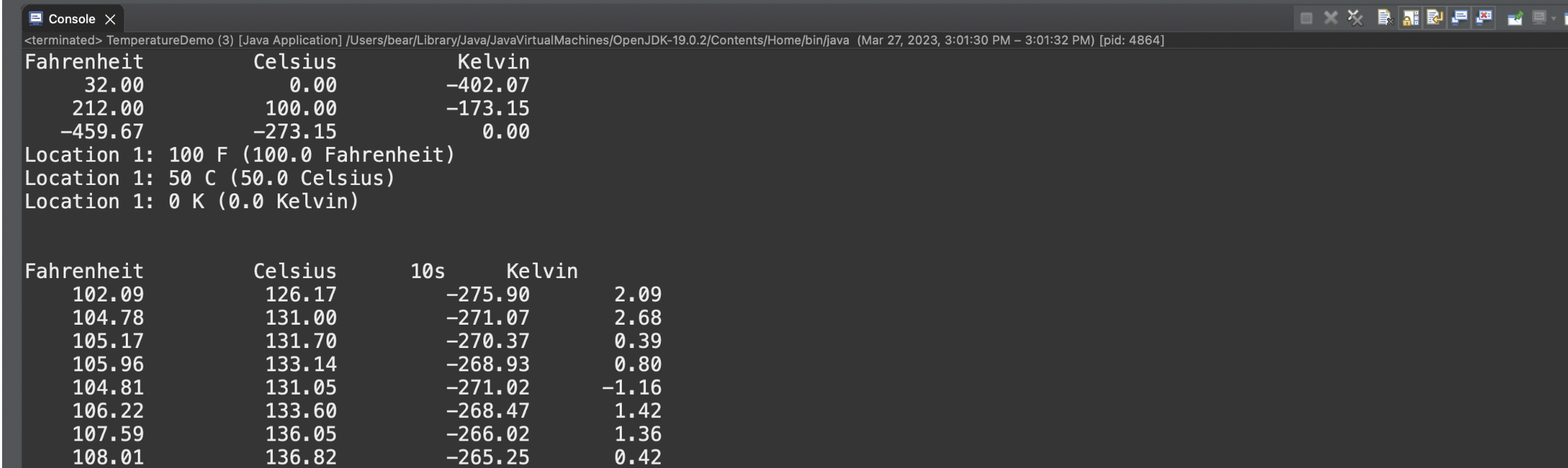 Solved Write a Temperature.java works with | Chegg.com