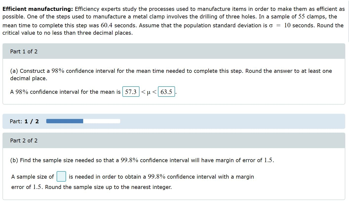 Solved Efficient manufacturing: Efficiency experts study the | Chegg.com