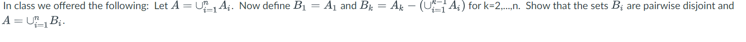 Solved In class we offered the following: Let A = U-1A₁. Now | Chegg.com
