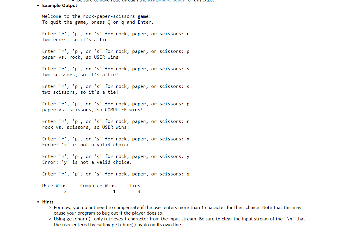 Solved - Objective - Build a continuous rock, paper, | Chegg.com