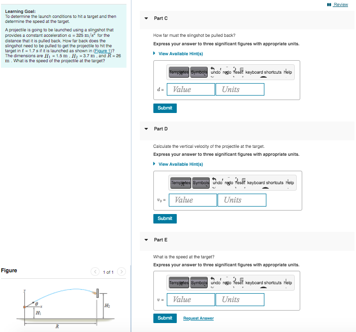 Solved Review Part A Learning Goal: To determine the launch | Chegg.com