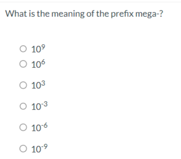 Solved What is the meaning of the prefix | Chegg.com