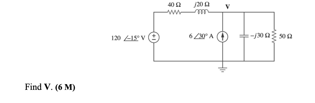 Solved Find V. (6 ﻿M) | Chegg.com