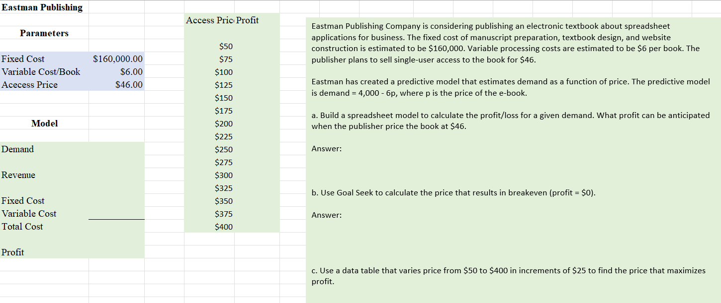 Solved Eastman Publishing Company is considering publishing | Chegg.com Solved Eastman Publishing Company is considering publishing | Chegg.com