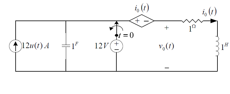 Solved In the following circuit, calculate i0(t) and v0(t) | Chegg.com