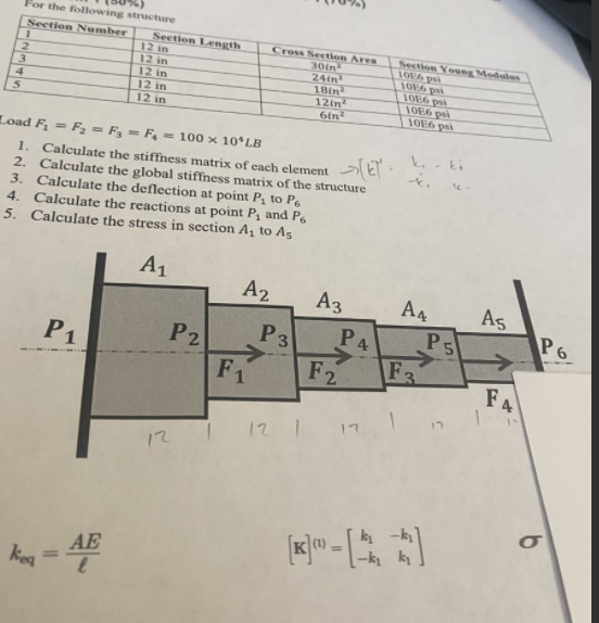 Solved For the following structure Section Number Section | Chegg.com