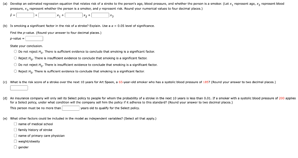 Solved define a dummy variable with 1 indicating a smoker | Chegg.com