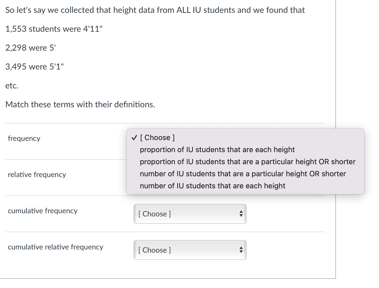 Solved So let's say we collected that height data from ALL | Chegg.com