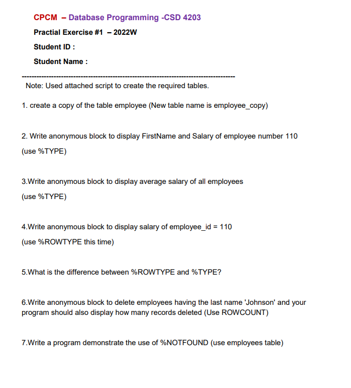 Solved -- DEPARTMENTS table CREATE TABLE departments ( | Chegg.com