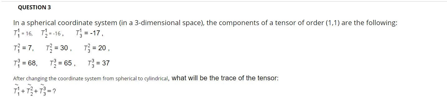 Solved QUESTION 3 In a spherical coordinate system (in a | Chegg.com