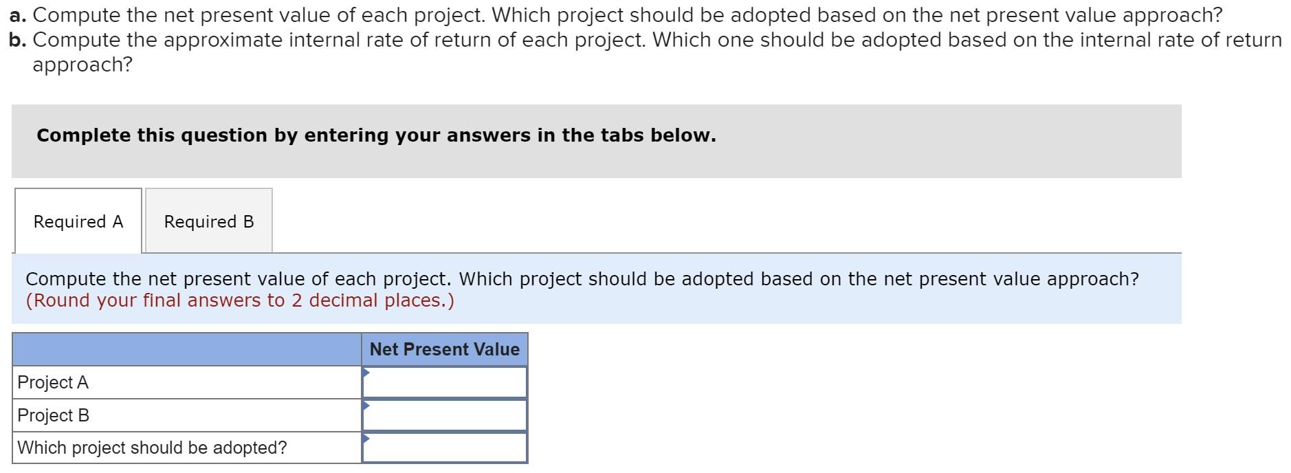 Solved Problem 16 19a Algo Using Net Present Value And 1339
