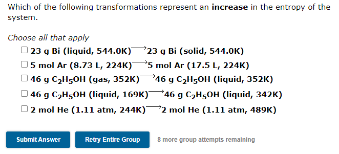 Solved Which of the following transformations represent an | Chegg.com