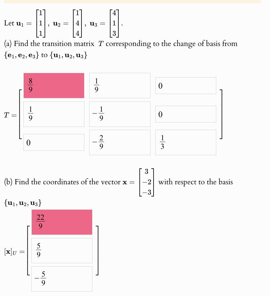 Solved Let u1=[111],u2=[144],u3=[413].(a) ﻿Find the | Chegg.com