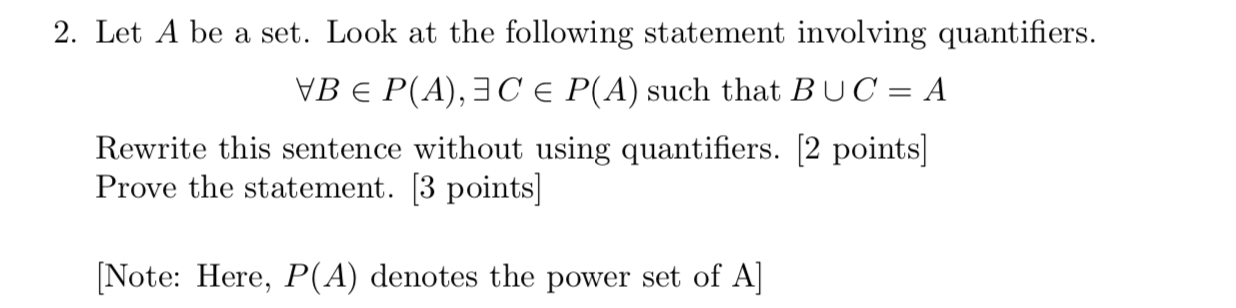 Solved 1. Show that for three sets A, B and C Ax (BNC) = (A | Chegg.com