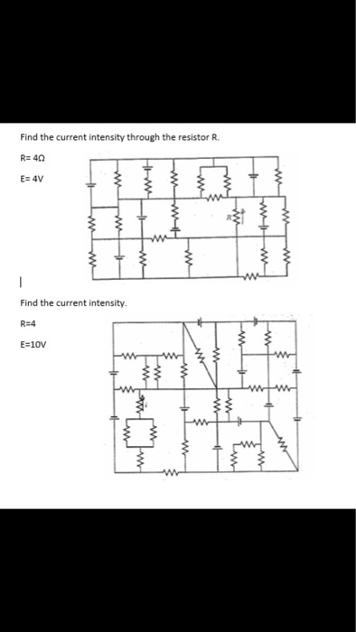 Solved Find the current intensity through the resistor R. R | Chegg.com