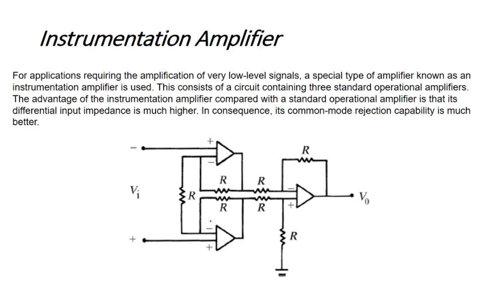 Solved Instrumentation Amplifier For applications requiring | Chegg.com