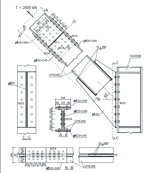 Solved UPE 360 A = 77.90 cm d = 360 mm b = 110 mm ty = 17 mm | Chegg.com