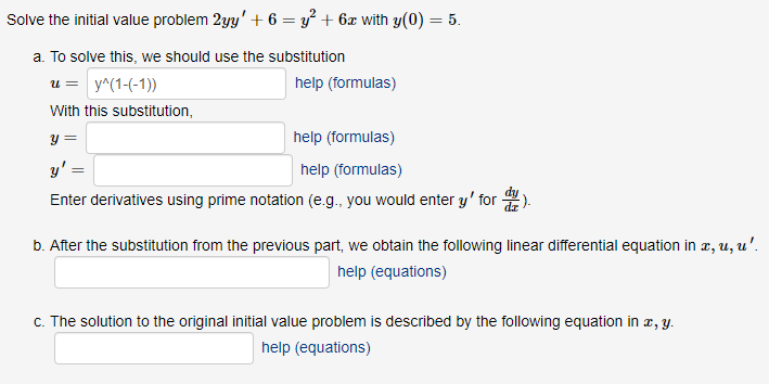 Solved Solve the initial value problem 2yy' +6 = y2 + 6r | Chegg.com