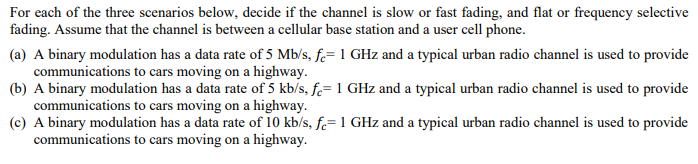 Solved For each of the three scenarios below, decide if the | Chegg.com