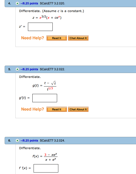 Solved Differentiate. (Assume c is a constant.) z = | Chegg.com
