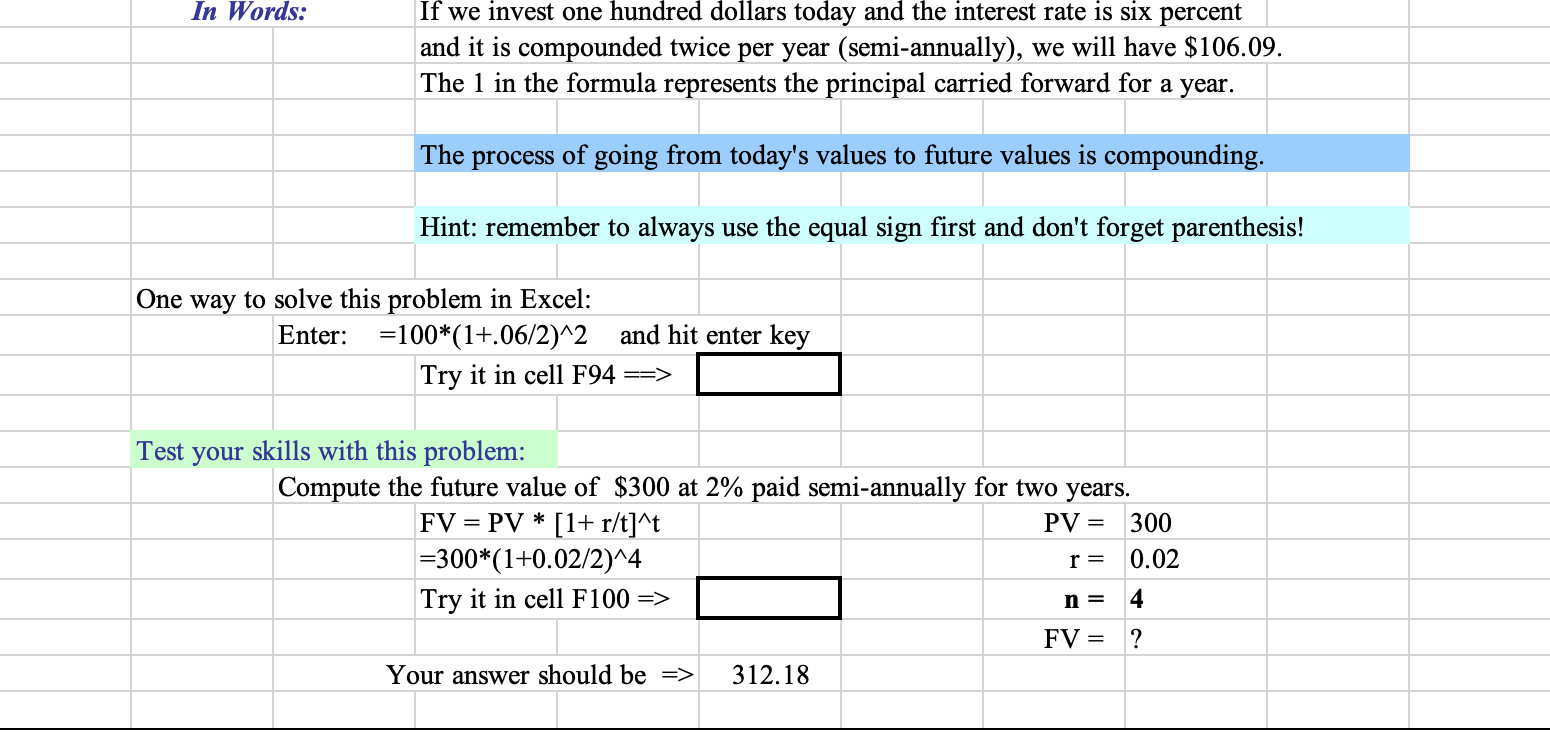 Solved Part 2. Semi-Annual Compounding Problem 2: What if | Chegg.com