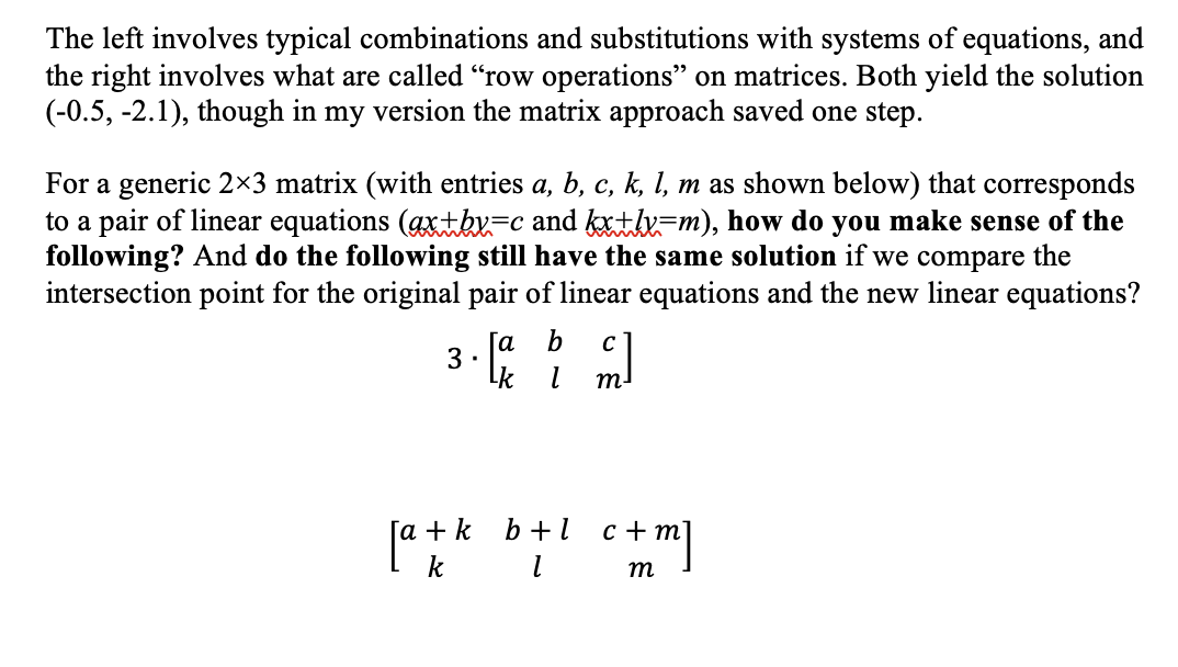 Solved Matrix theory in mathematics is also called linear | Chegg.com