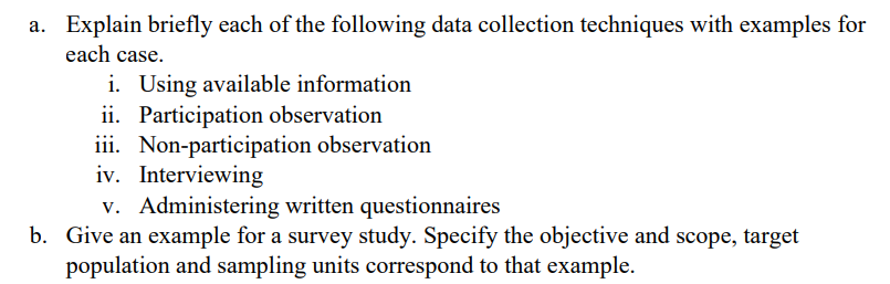 Solved a. ﻿Explain briefly each of the following data | Chegg.com